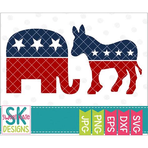Political Party Symbols Svg Heat Transfer Vinyl Svg Cricut Inspire