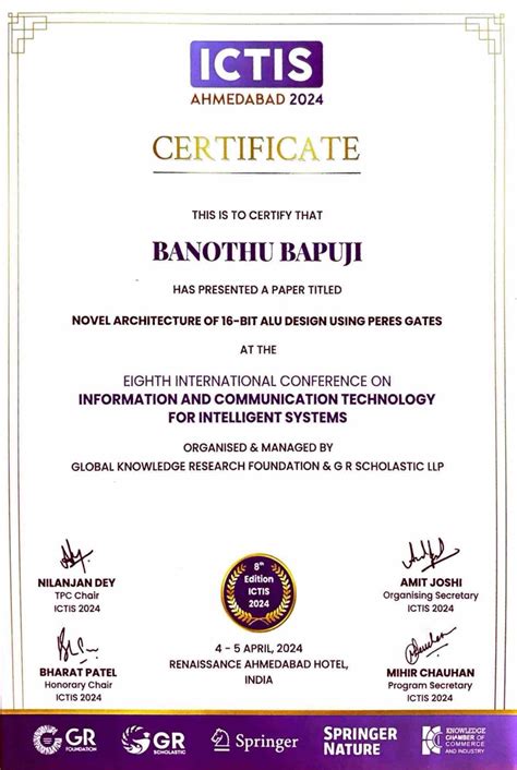 Bapuji Banothu On Linkedin Ictis2024 Certification Ict Innovation Continuouslearning