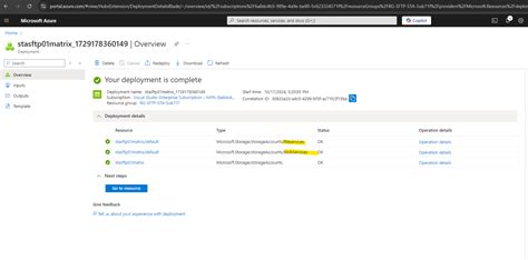 set up an azure storage account and blob storage for sftp access