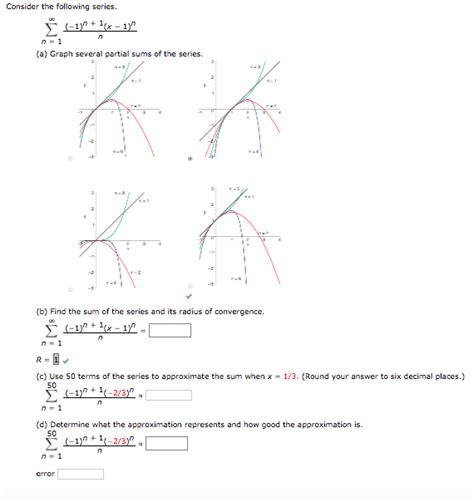 Solved Consider The Following Series 1x 1 N 1 A Graph