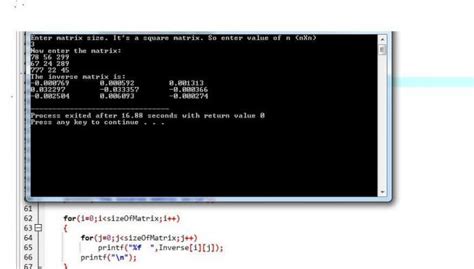C Program Gauss Jordon Method To Find Inverse Of A Matrix Code With C
