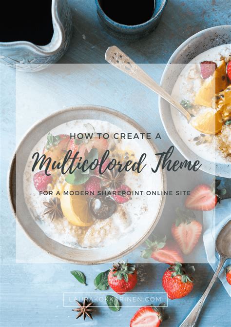 how to create a multicolored theme for a modern sharepoint online site
