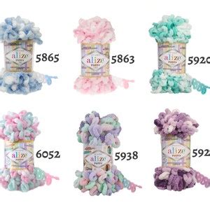 Alize Puffy Color Yarn Loop Yarn No Needle No Hook Yarn Jumbo Yarn