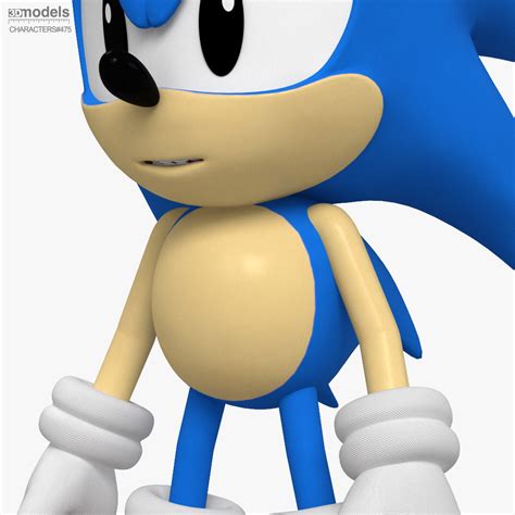 Classic Sonic 3d Model Download Cartoon Characters On