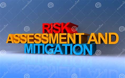 Risk Assessment And Mitigation On Blue Stock Illustration Illustration Of Mitigation Exposure