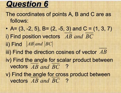 Solved The Coordinates Of Points A B And C Are Chegg