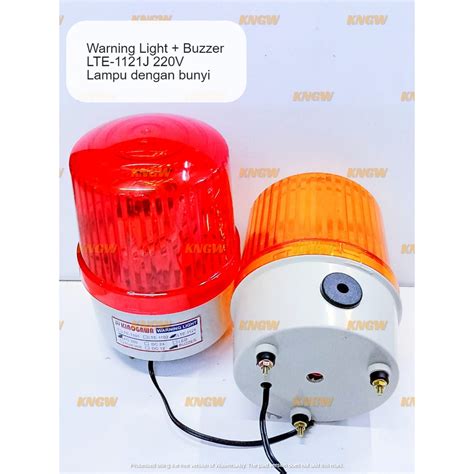 Jual Lampu LTE 1121J 220v 5 Inch Lampu Putar Buzzer Warning Light Shopee Indonesia