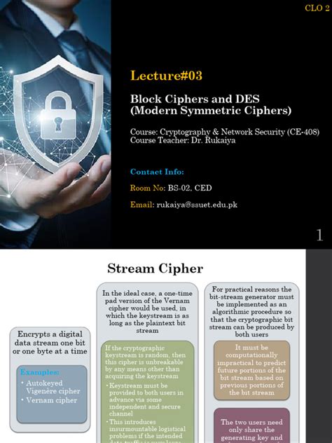 Lecture03 Block Cipher And Data Encryption Standard Pdf Cryptography Encryption