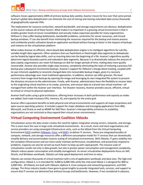 Whitepaper Esg Whitepaper Backup And Recovery Of Large Scale Vmware