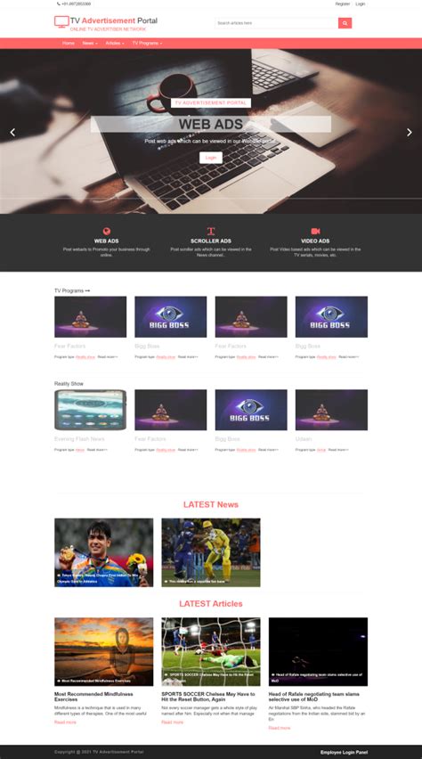 tv advertisement management system developed using php and mysql