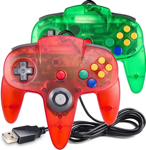 2 Pack Classic N64 Controllern64 Wired Usb Pc Game Pad