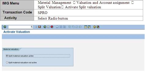 Split Valuation Activation And Its Material Master C Sap Community