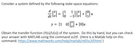 Solved Consider A System Defined By The Following