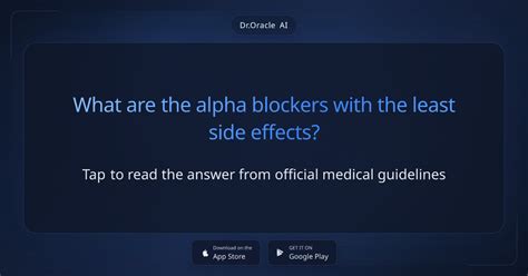 What Are The Alpha Blockers With The Least Side Effects