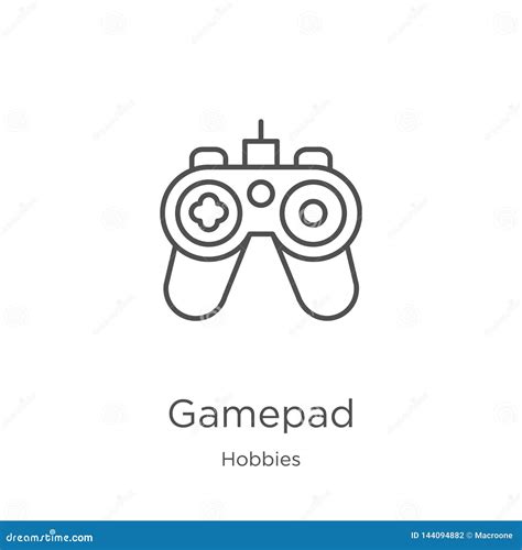Gamepad Icon Vector From Hobbies Collection Thin Line Gamepad Outline Icon Vector Illustration