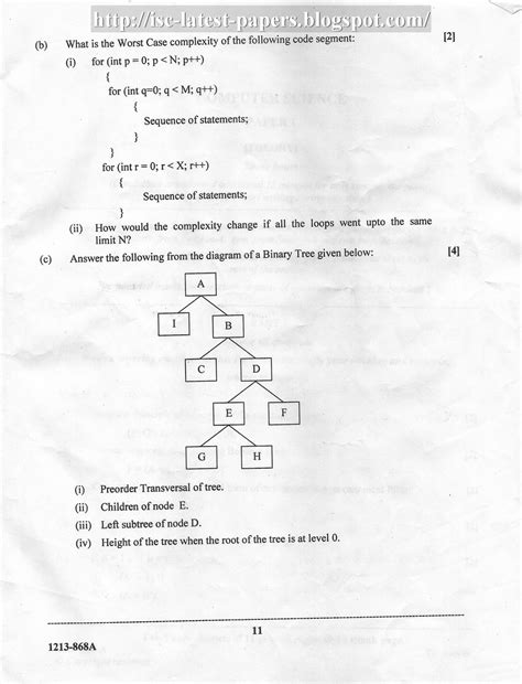 Isc Latest Question Papers Isc Computer Question Paper 2013