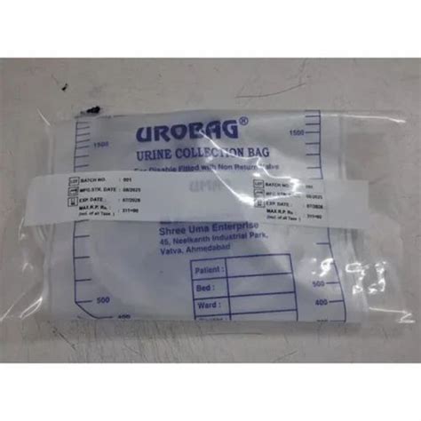 Urobag Urine Collection Bag At ₹ 311piece Ahmedabad Id 2857518841830