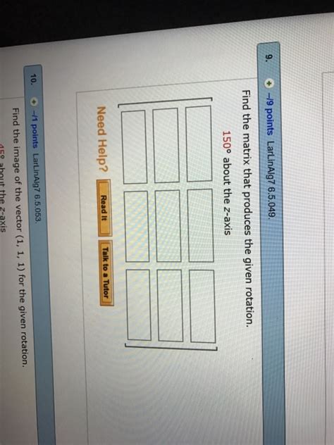 solved find the matrix that produces the given rotation 150