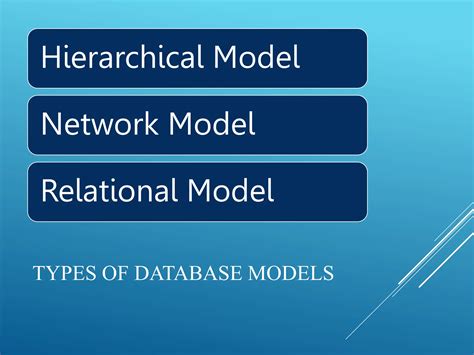 Databasemodels Objectives Of Dbms Pptx