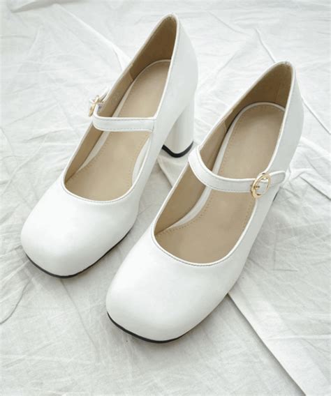 미미블린 귀여운 라운드토 스트랩힐 2color 225포함 Mens2337