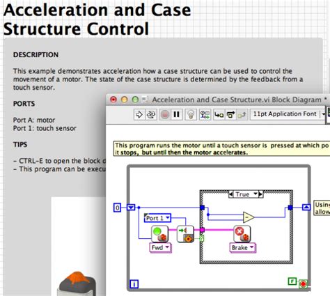 LabView Examples Programming Structures LEGO Engineering