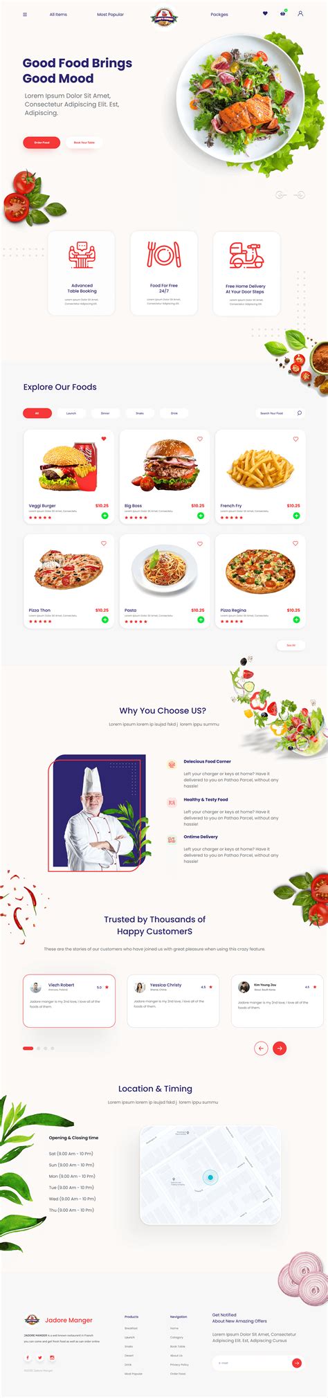 Restaurent Web App On Behance