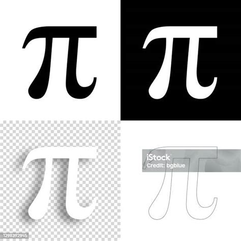 Pi 디자인 아이콘입니다 빈 흰색 및 검은색 배경 선 아이콘 파이 숫자에 대한 스톡 벡터 아트 및 기타 이미지 파이 숫자 상징 표지판 Istock
