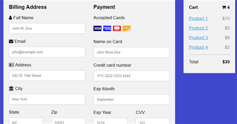 Learn How To Create A Responsive Checkout Form With Css Technicalraji