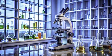 Detailed Laboratory Microscope Setup A Visual Guide To Scientific Research Microscopy Techniques