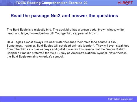 © 2016 albert-learning.com TOEIC Reading Comprehension Exercise 22 READING COMPREHENSION ...