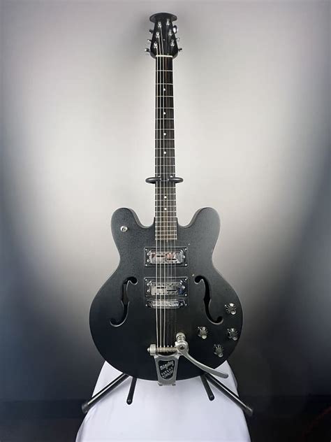 Ovation Eclipse Archtop In Black Lyrachord Finish With Bigsby Reverb