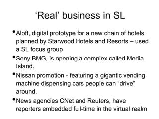 Second Life Sex And Pedagogy Ppt