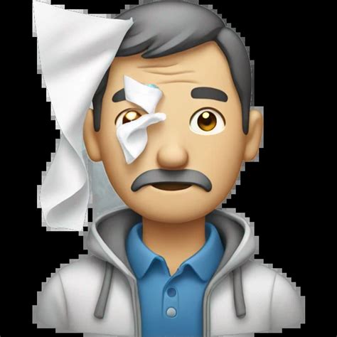 Man Wiping Eye With Tissue Emoji Ai Emoji Generator