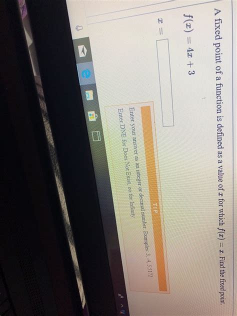solved a fixed point of a function is defined as a value of