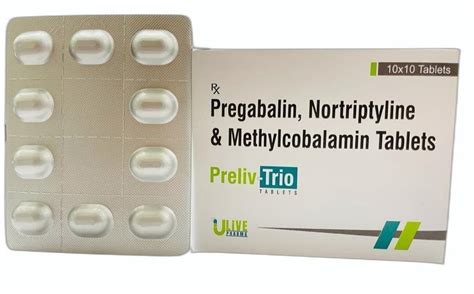 Preliv Trio Pregabalin Nortriptyline Methylcobalamin Tablet Packaging