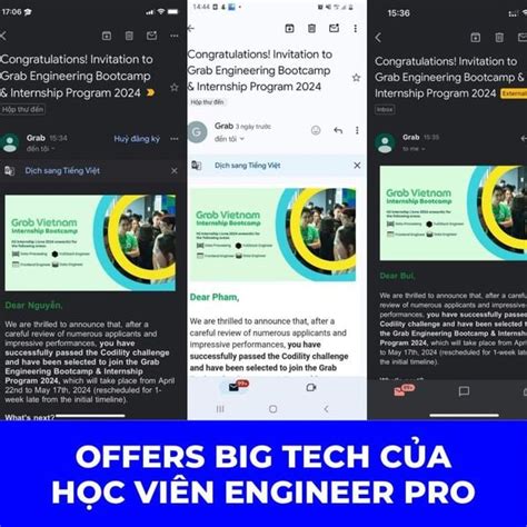 Chinh Phục Offer đáng Mơ ước Của Các Học Viên Tại Engineer Pro