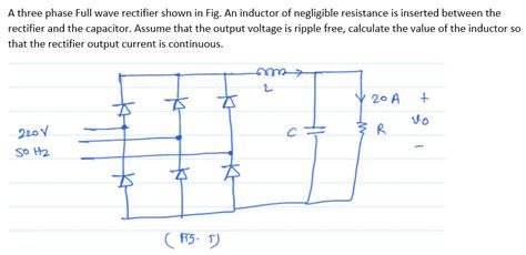 Solved A Three Phase Full Wave Rectifier Shown In Fig An