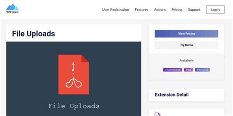 User Registration File Upload Pluginsforwp