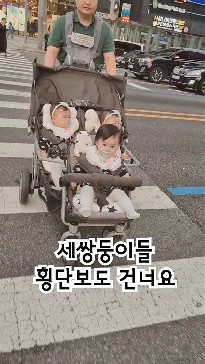 세쌍둥이들 횡단보도 건너요 Youtube
