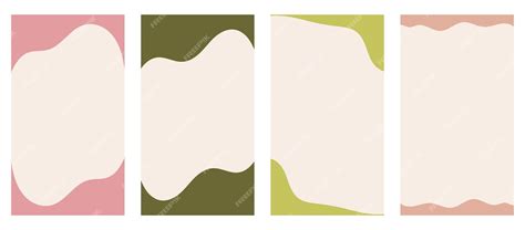 Premium Vector Set Of Different Shapes For Headers And Footers In Vertical Stories Promo Site