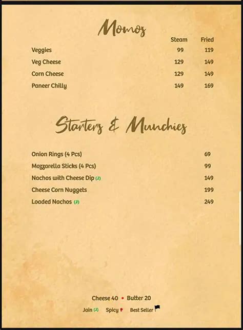Menu Of Food Adda Sola Ahmedabad