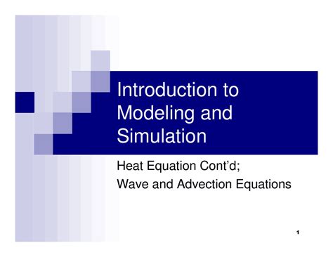 Introduction To Modeling And Simulation Lecture Slides Cs 4803