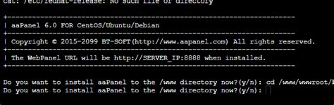 Terminal Problem Aapanel Free Hosting Control Panel One Click Lamp
