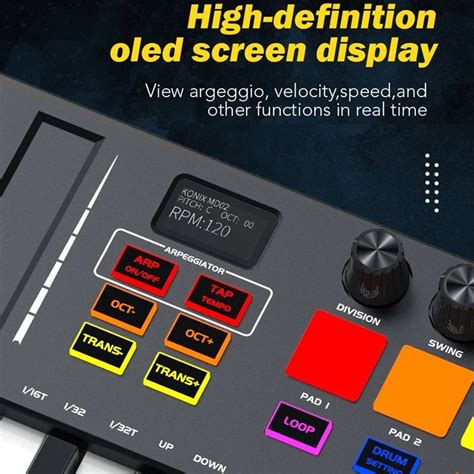 Md02 25 Key Usb Keyboard And Drum Pad Midi Controller Keyboard Piano Black