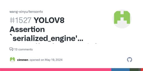 Yolov8 Assertion `serializedengine Failed 使用自己的pt 生成 Wts 是成功的，但转