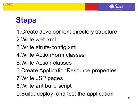 Step By Step Guide For Building A Simple Struts Application Ppt