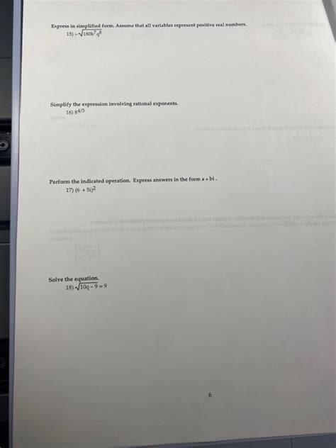 solved express in simplified form assume that all variables