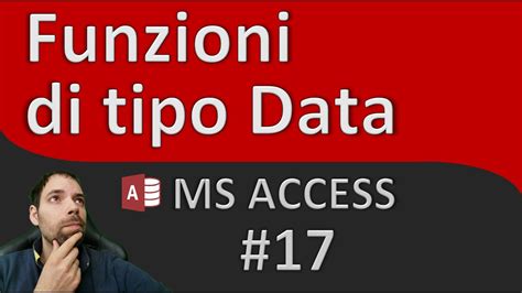 Msaccess Funzioni Data Youtube