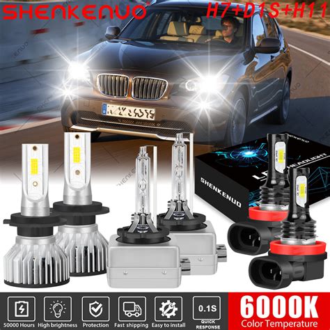 For Bmw X1 2010 2011 2012 2015 Ledhid Headlight Hi Lo Beam Fog Light
