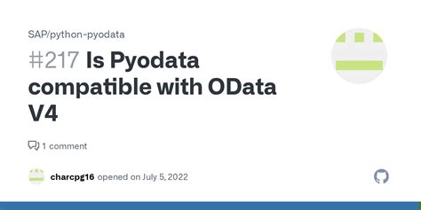 Is Pyodata Compatible With Odata V4 · Issue 217 · Sappython Pyodata